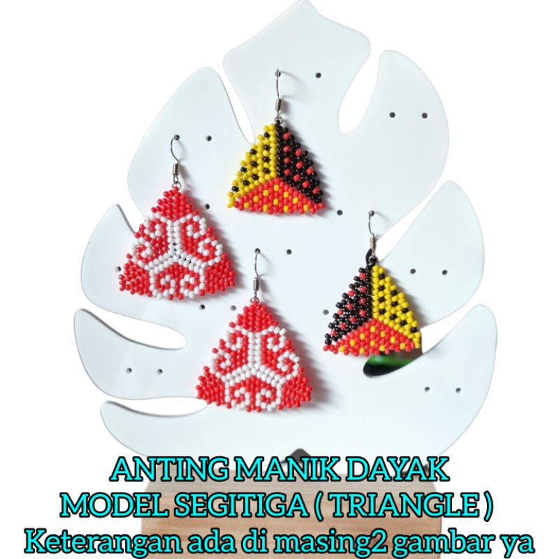 Jual anting manik dayak / anting dayak / anting khas dayak / aksesoris ...