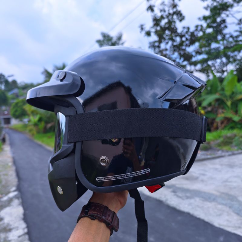 Jual HELM BOGO KAIROS GOGLE MASK+TOPI PAKET GANTENG | Shopee Indonesia