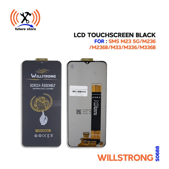 Jual WILLSTRONG LCD Touchscreen Hitam untuk SAMSUNG M23 5G/M236/M236B ...