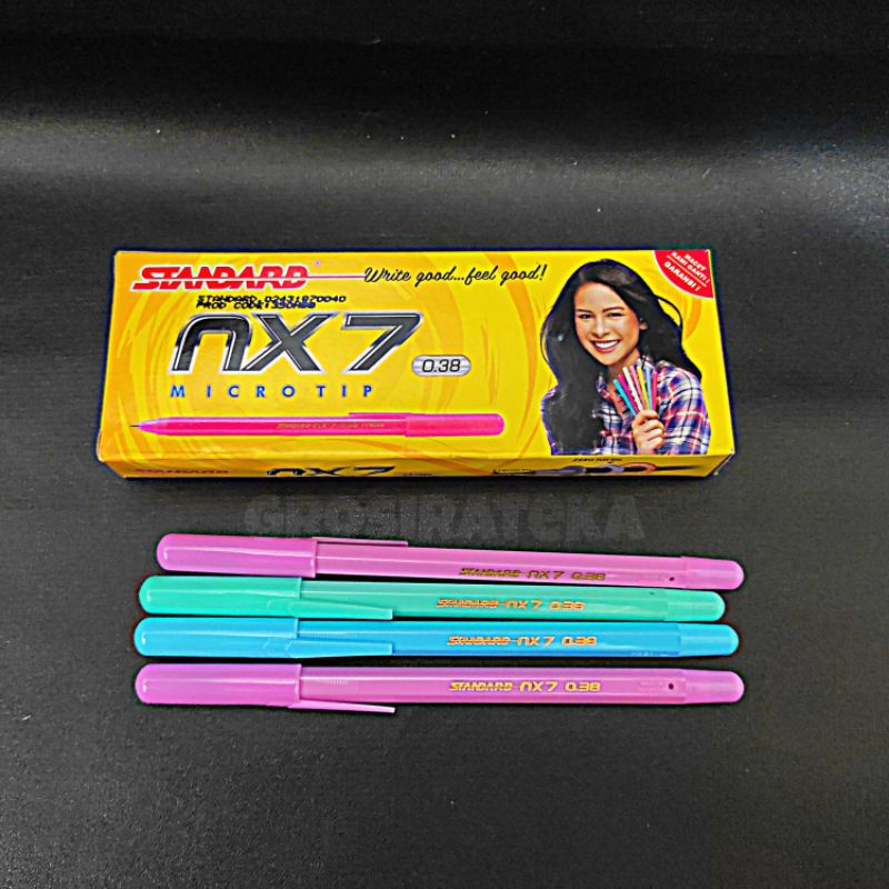 Jual BALLPOINT, BOLPEN, POLPEN, PULPEN, BP STANDARD NX7 HITAM | Shopee ...