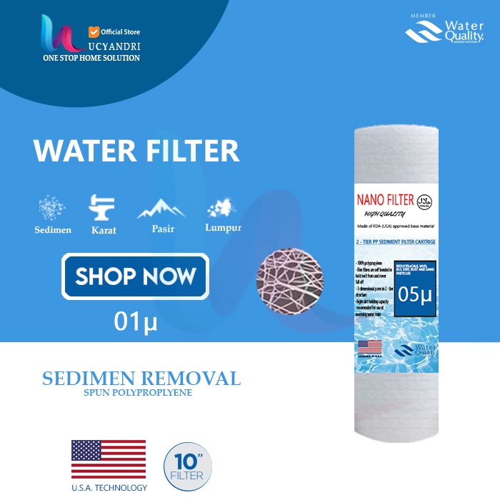 Jual Filter Air Catridge Katrid Isian Filter PP Sedimen Kotoran Nanotec ...