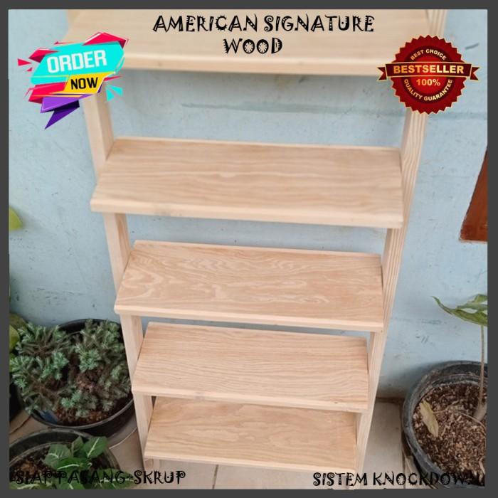 Jual Rak Tangga 5 Susun/Rak Pot Bunga/Rak Kayu/Dekorasi Taman Dan Ruang ...