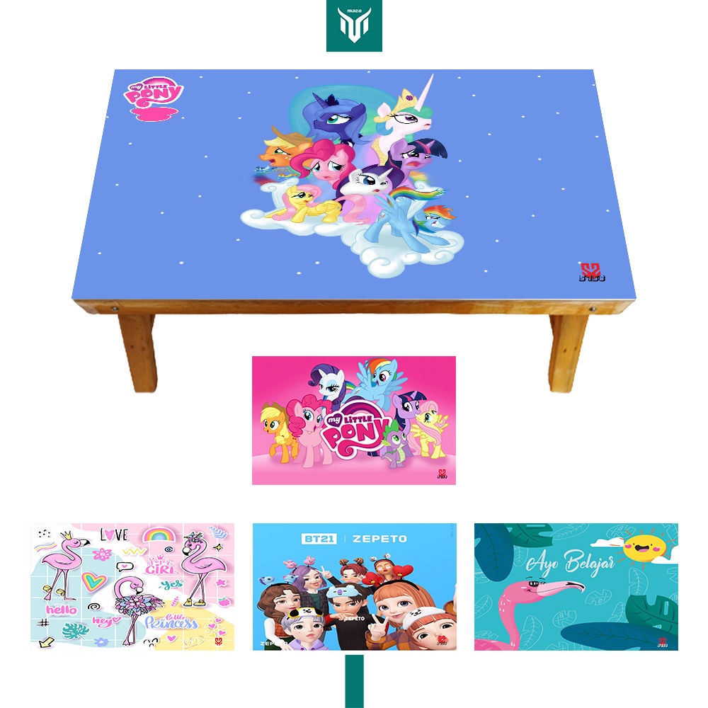 Jual MEJA ANAK BELAJAR LIPAT KUDA PONY FLAMINGOS ZEPETO KARAKTER ...