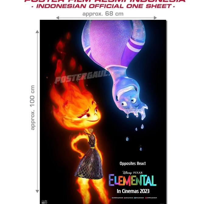 Jual Poster Film Elemental - Original Indonesian One Sheet Style A ...