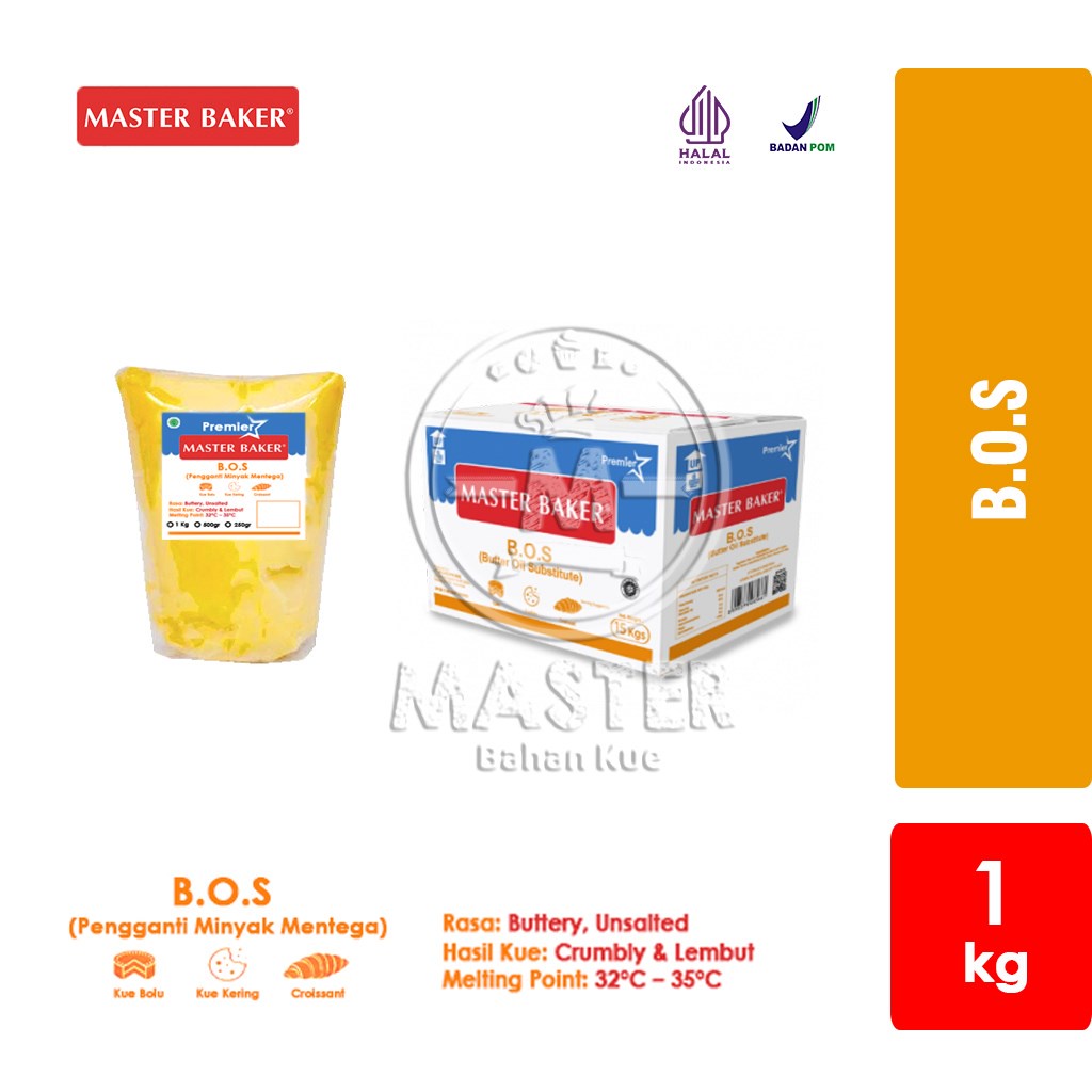 Jual Butter Oil Substitute BOS Premier Master Baker / Pengganti Minyak Mentega [1 Kg] | Shopee ...