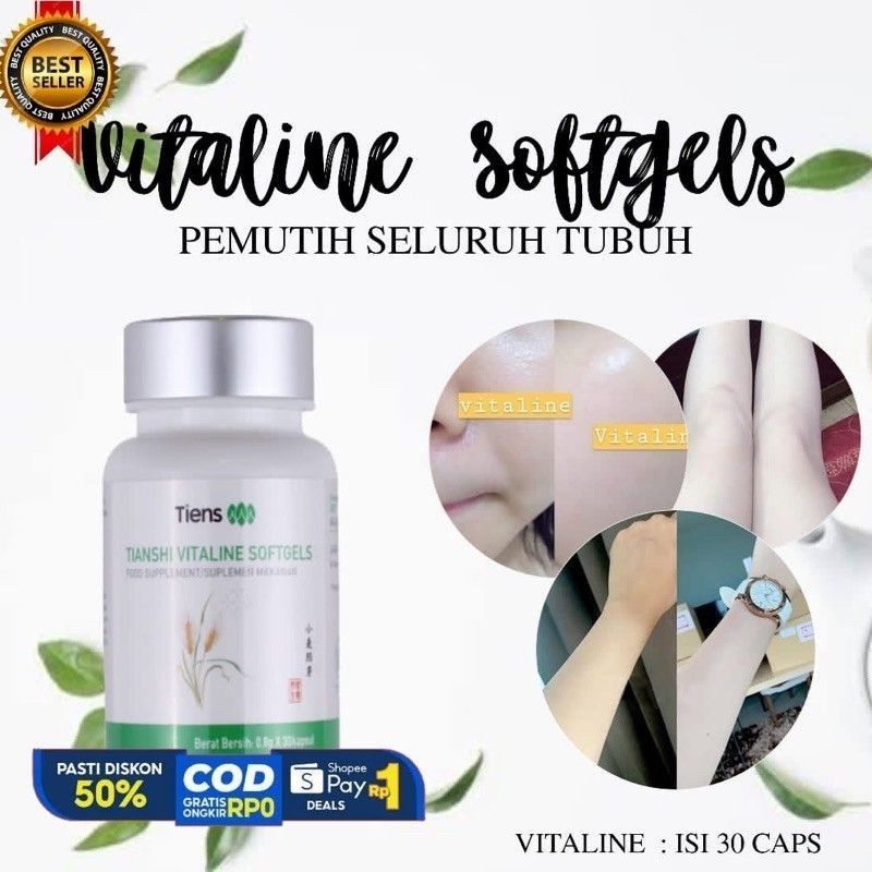 Jual PEMUTIH BADAN TERBAIK DI DUNIA / VITALINE SOFTGELS | Shopee Indonesia