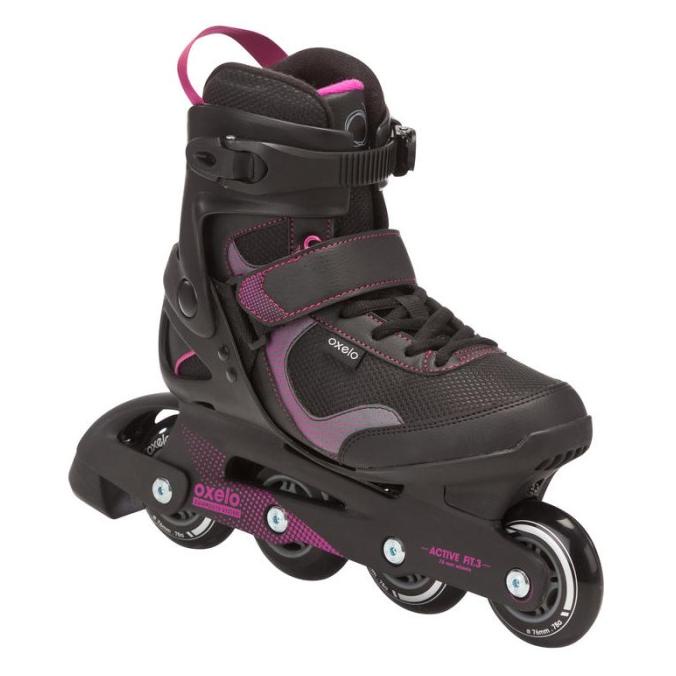 Jual SEPATU RODA SEPATU RODA INLINE SKATES DEWASA WANITA FIT 3 OXELO ...