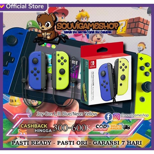 Jual Nintendo Switch Joycon Joy-Con Joy Con Left & Right Blue - Neon ...