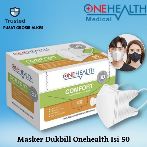 Jual Masker Duckbill Onehealth Surgical Isi 50 Comfort 3D Mask Colour ...