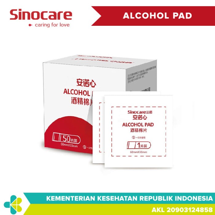 Jual Sinocare Alcohol Pad - Tisu Alkohol Alkohol Swab Sinocare | Shopee ...