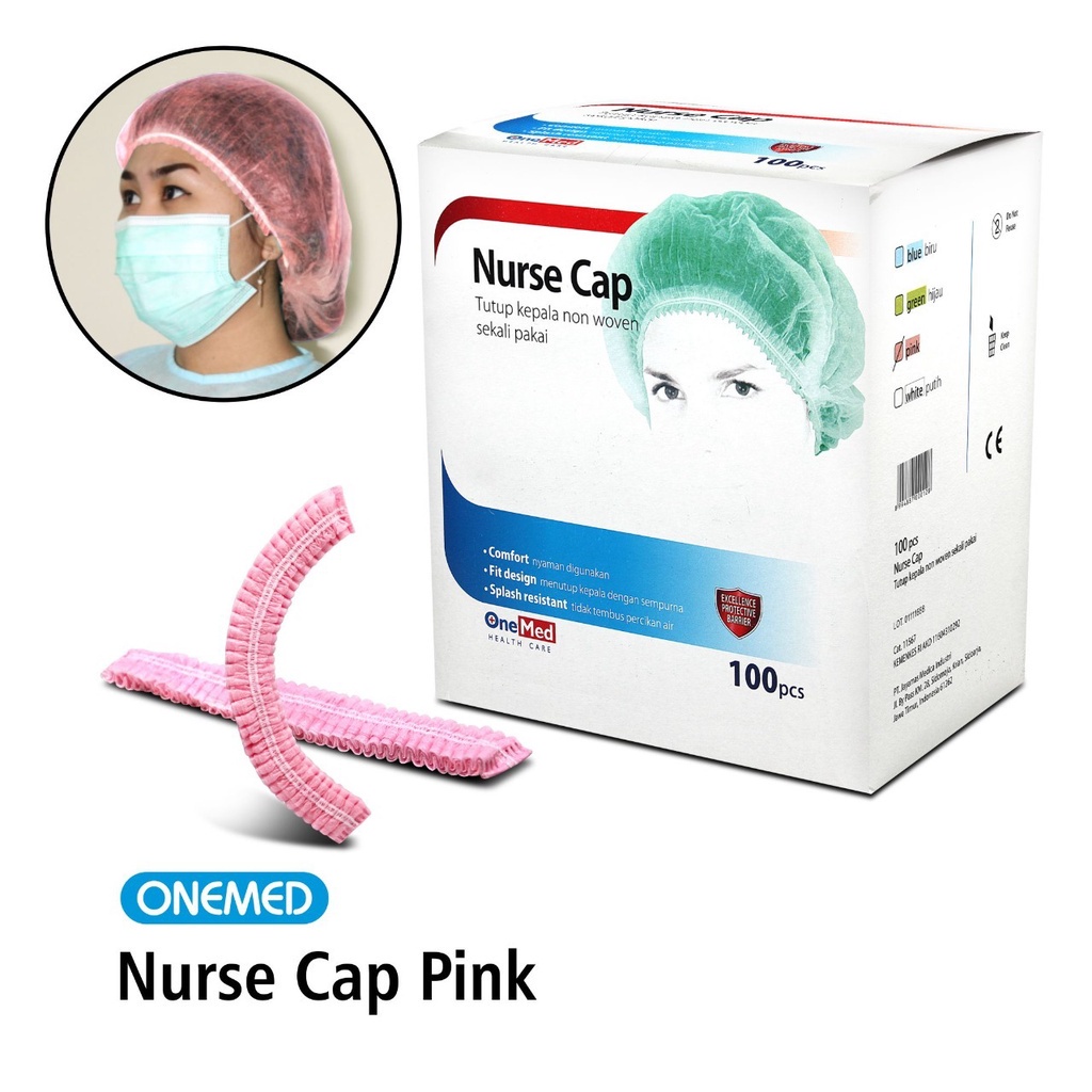 Jual Nurse Cap Onemed Nursecap Hairnet Penutup Kepala Non Woven Onemed ...