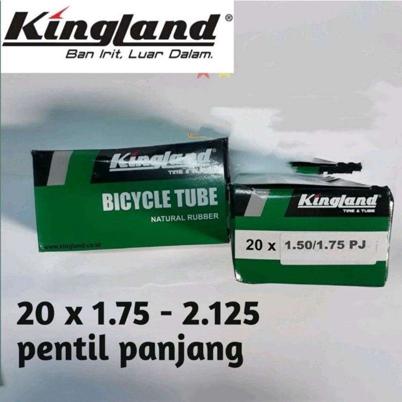 Jual Ban Dalam Sepeda 20 x 175 - 2125 Kingland Pentil Panjang 48mm | Shopee Indonesia
