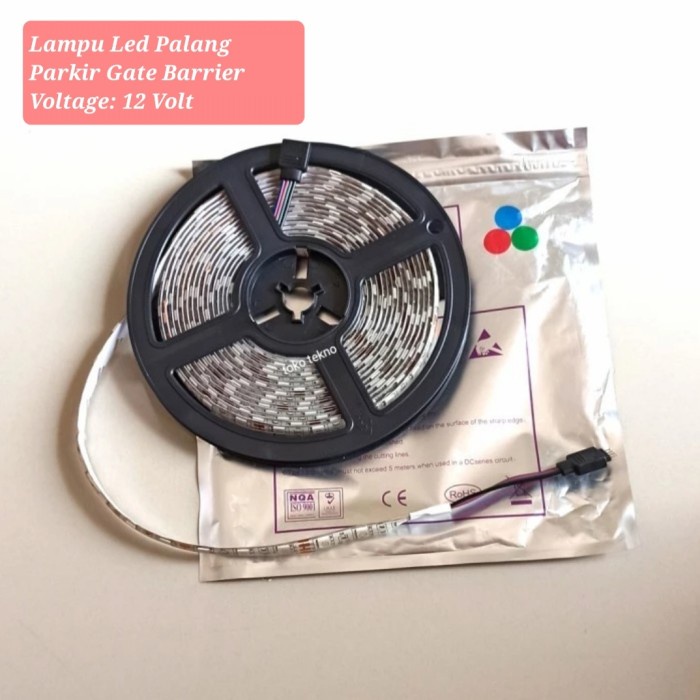 Jual Lampu Led Palang Barrier Gate 3 Warna (Merah,Hijau,Biru) 5 meter ...