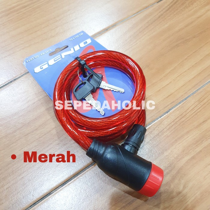Jual Kunci Gembok Sepeda Genio Tebal Panjang 12 X 120 Cm | Shopee Indonesia