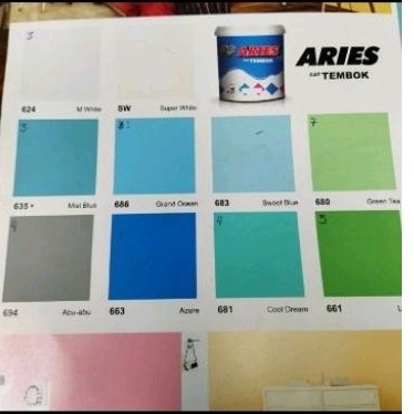 Jual CAT TEMBOK ARIES PUTIH GALON SUPER WHITE 5 KG CAT PLAFON CAT GRC ...