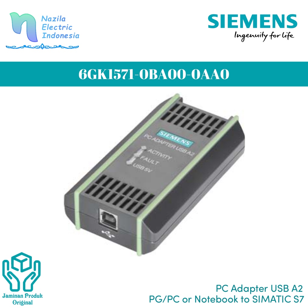Jual Siemens Adapter 6GK1 571 / 6GK1571-0BA00-0AA0 USB A2 Original MPI ...