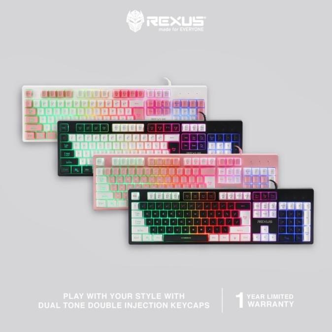 Jual Keyboard Gaming Mechanical Rexus Battlefire K9E Rainbow LED ...