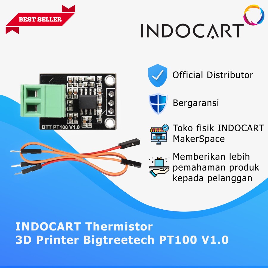 Jual INDOCART Thermistor 3D Printer Bigtreetech PT100 V1.0 | Shopee ...