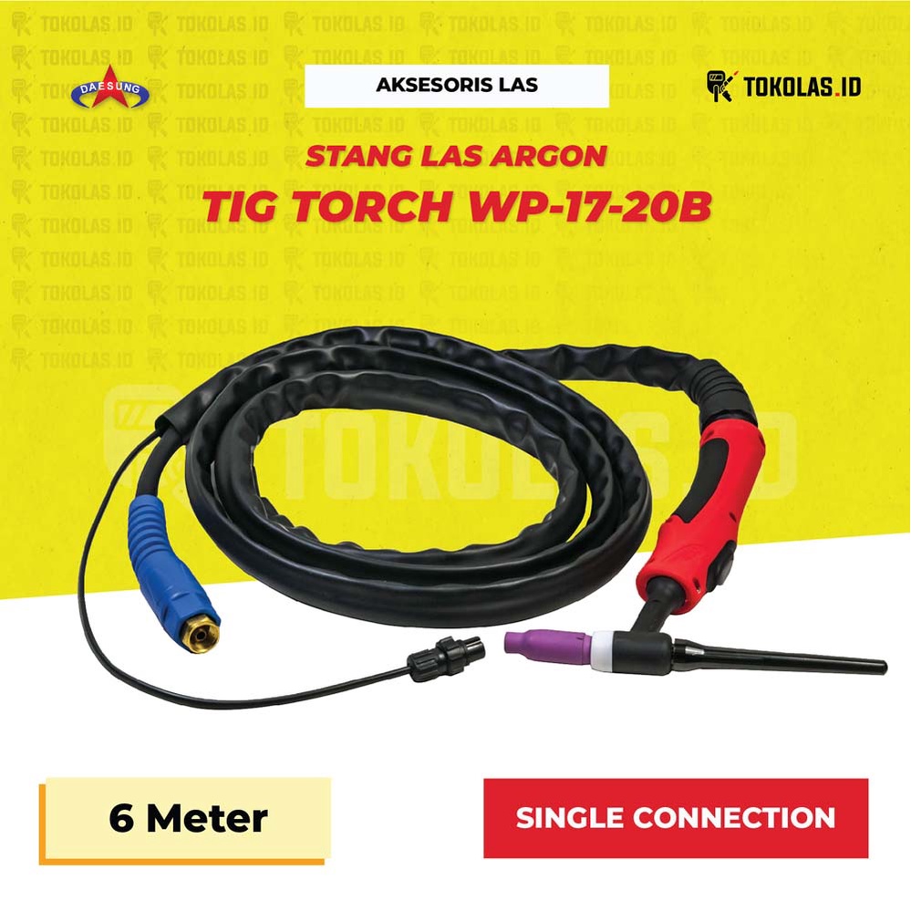 Jual Daesung Stang Las TIG Welding Torch Argon WP17 Single WP 17 ...