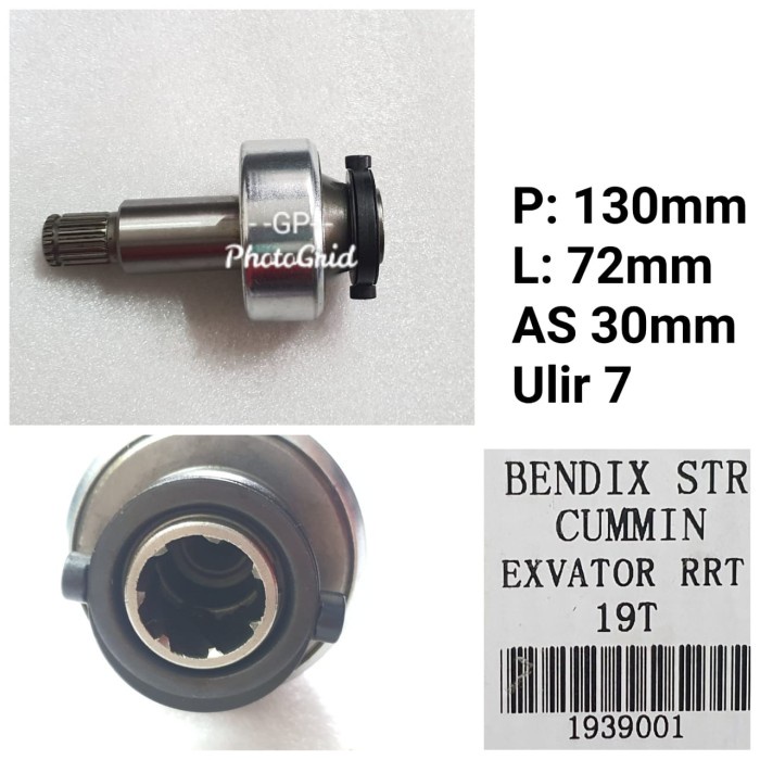 Jual Bendix Starter GP Cummin Exvator RRT 19T | Shopee Indonesia