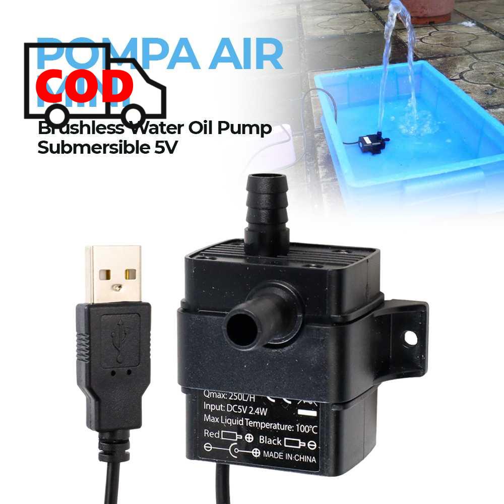 Jual Pompa Air USB Mini DC 5V Waterproof untuk Akuarium Mobil AC ...