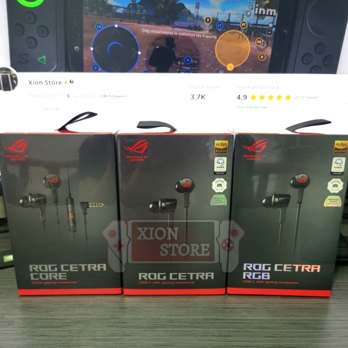 Jual Asus rog cetra usb-C ANC Gaming Headphone rog Phone 2 headset ORI ...