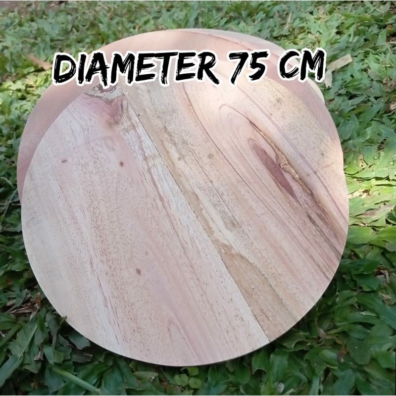 Jual papan bulat diameter 75 cm kayu rustic | Shopee Indonesia