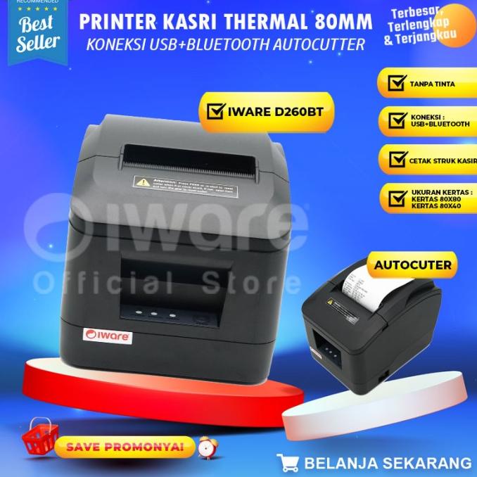 Jual Terbaik Printer Struk Kasir Thermal Iware Ds260 80Mm Usb/Bluetooth ...