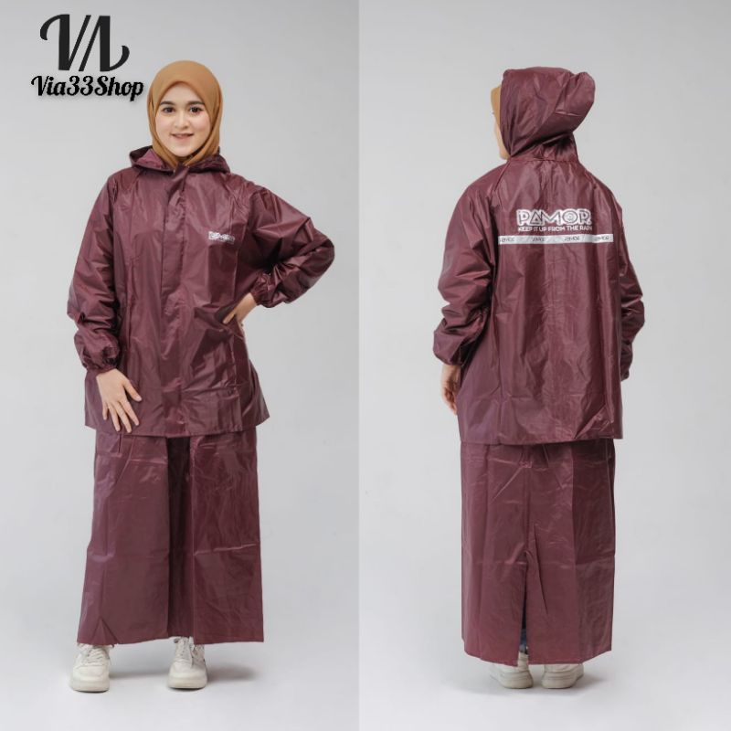 Jual Jas Hujan Rok Wanita Dewasa Mantel Setelan Rok Wanita Dewasa Murah ...