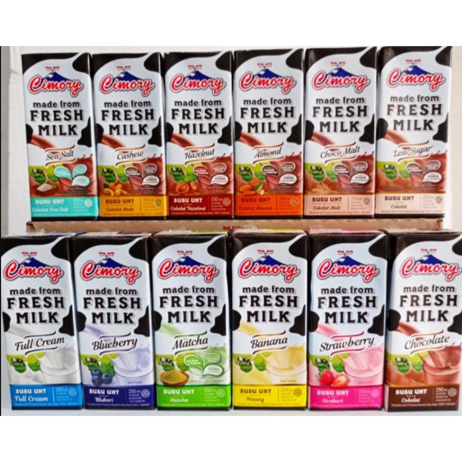 Jual CIMORY MILK 250 ML SUSU UHT SEMUA RASA ALL VARIANT | Shopee Indonesia