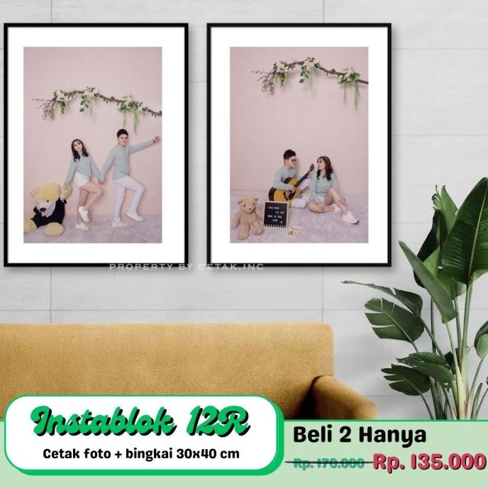 Jual Cetak Foto 12R + Frame Blok Minimalist 30X40Cm | Shopee Indonesia