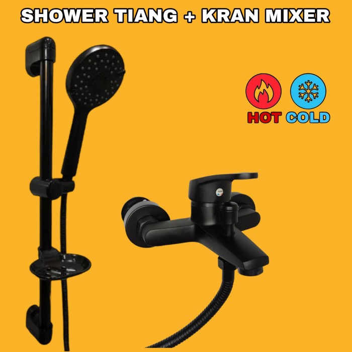 Jual Shower Tiang Set Kran Panas dingin Keran Mixer Bathtub Kamar mandi | Shopee Indonesia
