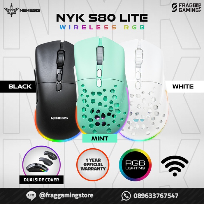 Jual NYK S80 Lite / NYK Nemesis S-80 Lite Blackmoon Wireless Gaming ...