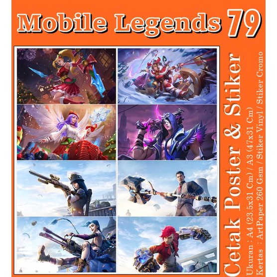 Jual Sticker Poster | Mobilelegends | Mlbb | Mobile Legends Bangbang ...