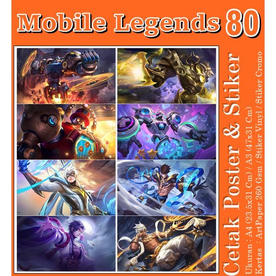 Jual Sticker Poster | Mobilelegends | Mlbb | Mobile Legends Bangbang ...