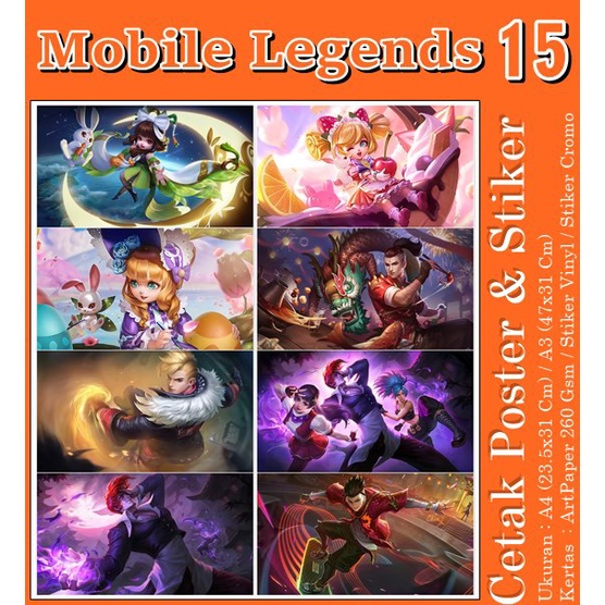 Jual Sticker Poster | Mobilelegends | Mlbb | Mobile Legends Bangbang ...