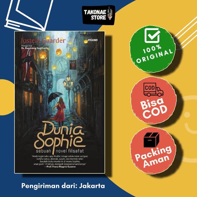 Jual Novel Dunia Sophie Republish - Jostein Gaarder - Mizan | Shopee Indonesia