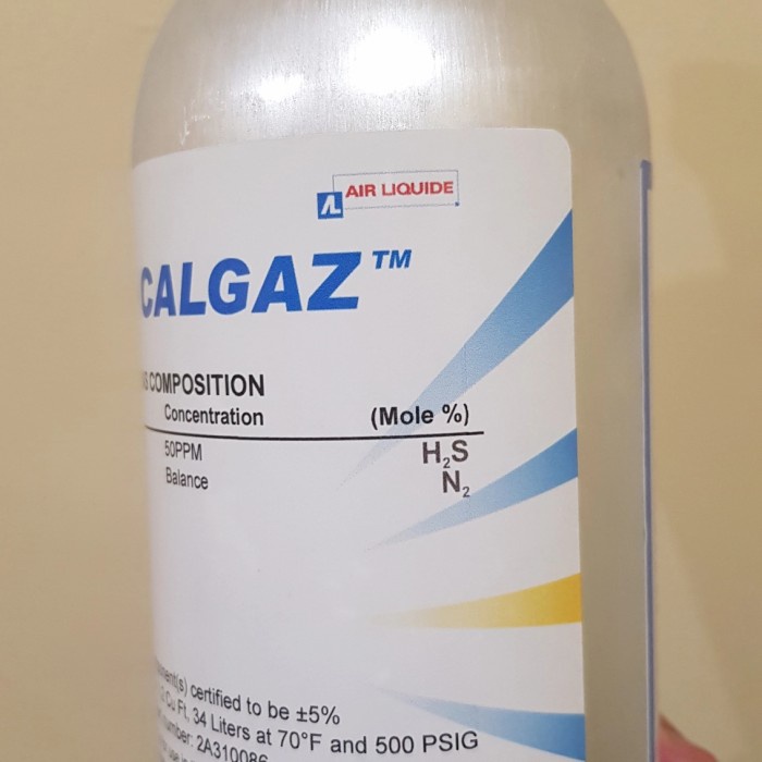 Jual Span Gas Kalibrasi ( Single Gas ) CALGAZ 34 L Hydrogen Sulfide 50 ...