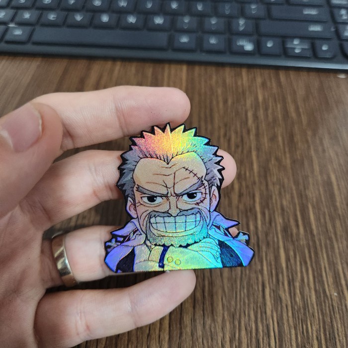 Jual Sticker Hologram Anime - PSH1816 - One Piece - Garp | Shopee Indonesia