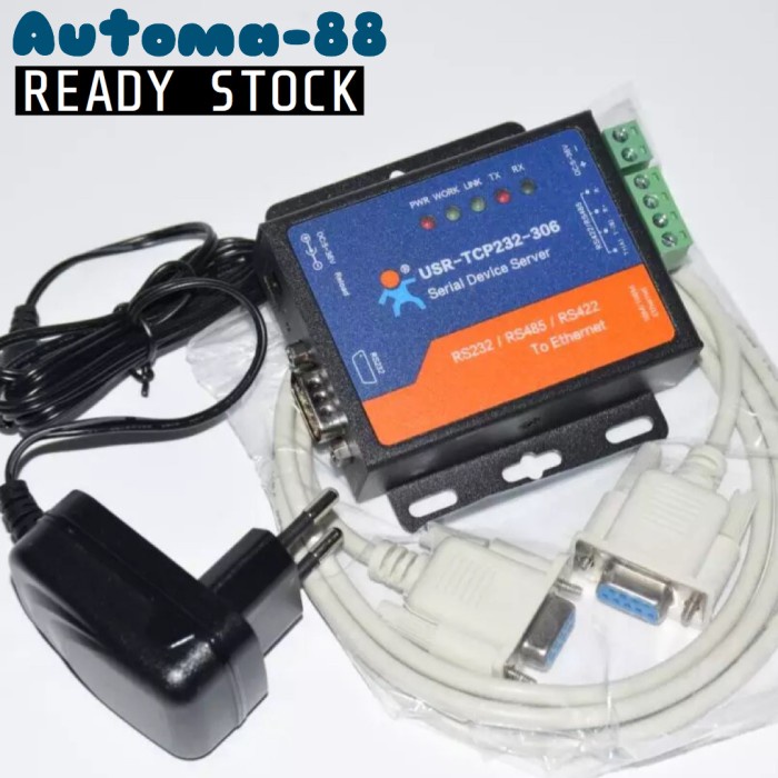 Jual Serial Converter USR IOT TCP232-306 RS-232/485/422 to Ethernet TCP IP | Shopee Indonesia