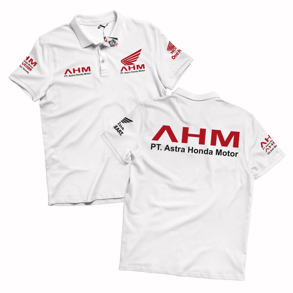 Jual KRMK Polo Shirt Kaos Polo Unisex Gambar HONDA AHM ASTRA HONDA MOTOR LOGO ONE HEART SATU ...