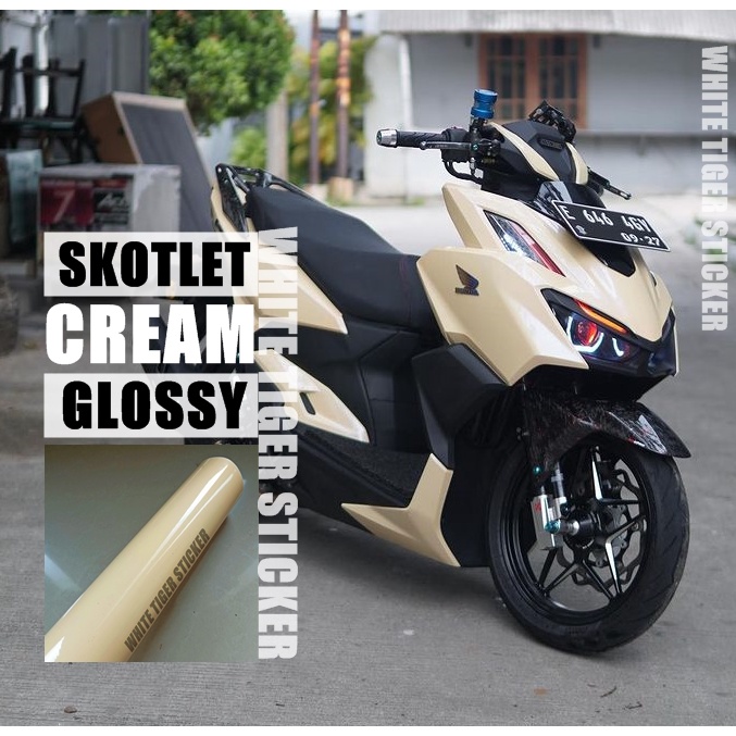 Jual SKOTLET STIKER MOTOR CREAM GLOSY SCOTLITE CREAM GLOSSY SKOTLET ...