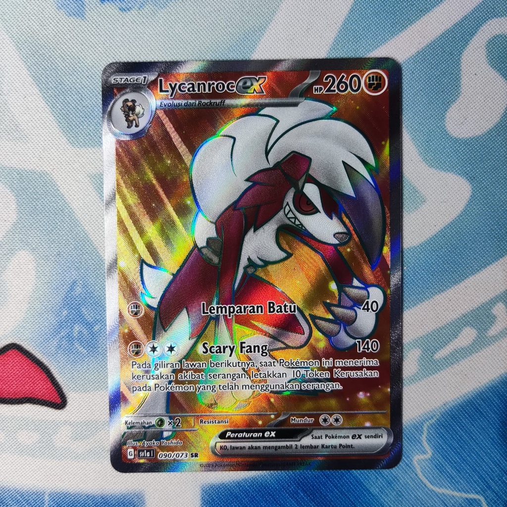 Jual pokemon Indonesia lycanroc ex 090/073 SR original | Shopee Indonesia