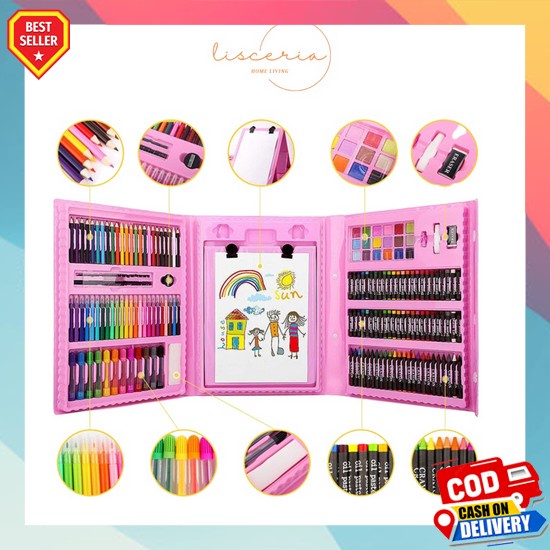 Jual Crayon Anak Set Koper Isi 150 Pcs / Crsyon Full Alat Melukis Dan ...