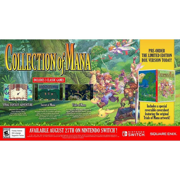 Jual Nintendo Switch Collection Of Mana Square Enix Game Eur / English ...