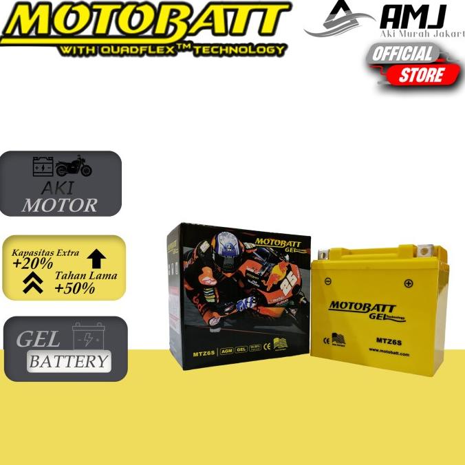Jual Aki Motor Yamaha Nmax Motobatt Mtz6S Aki Gel / Aki Kering Terbaik ...