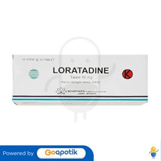 Jual LORATADINE NOVAPHARIN 10 MG BOX 100 TABLET | Shopee Indonesia