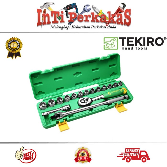 Jual Tekiro Kunci Socket Set 17 pcs Dr.1/2" 6 PT /12 PT (Plastik ...