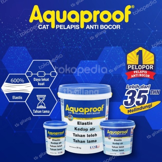 Jual aquaproof cat anti bocor rembes tembok galon 5 4 kg akuaprup ...
