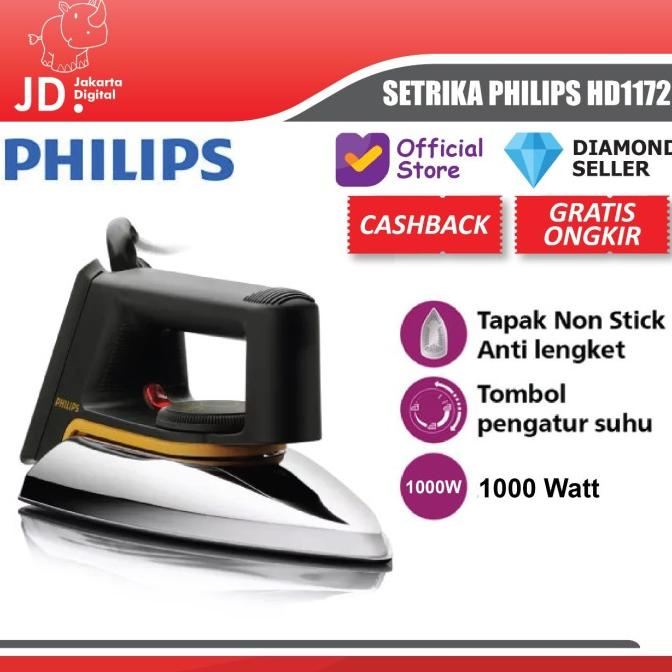 Jual Terbaik Setrika Philips Hd1172 Ceramic Coating 2 X Durable Philip ...